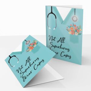 bulk nurse appreciation week cards - 5" x 7" (6 pack, envelopes included) | medical appreciation cards | for nurses, healthcare, hospitals, clinics, medical staff, nursing homes, caregivers etc.