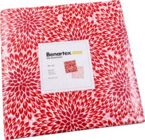 kanvas studio red rhapsody 10x10 pack 42 10-inch squares layer cake benartex