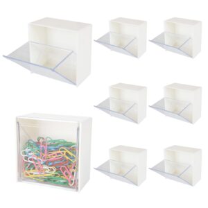 certbuy 8 pcs cotton pads holder dispenser wall mounted cotton ball organizers and storage box for cotton swabs qtip holder with lid for bathroom 3.35 x 3.35 x 1.8 in