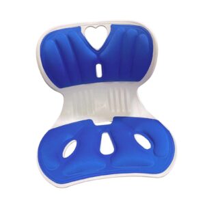 lower back support backrest cushion ergonomic chair posture correction attachment sitting back posture correction for office chairs home work, blue