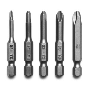 triwing screwdriver bits set 5 sizes y0 y1 y2 y3 y4, skziri 5in1 3 point y-shaped y tip screwdriver bit triwing bits set magnetic point