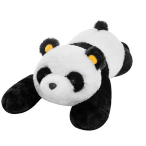 nxnynz panda stuffed animal plush, 25.6in cute soft white hugging panda bear plushies pillow toys doll kawaii birthday gift for for adults kids boys girls