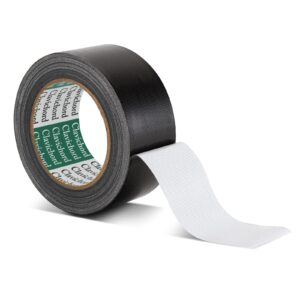 clavichord black duct tape heavy duty - 1.88 in 35 yds waterproof no residue industrial grade strong adhesive tear by hand duct tape for multi purpose home repair, indoor or outdoor use 1 roll