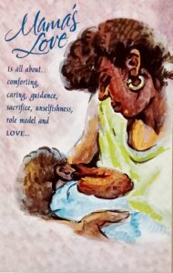 greeting card mama's love - from you i learned to believe that anything is possible - black african american happy birthday to mom mother