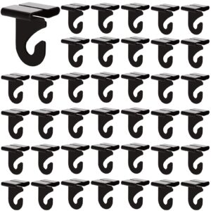 100 pieces metal drop ceiling hooks, right and left black ceiling hooks t-bar track clip for hanging plants & decorations, 20lbs capacity suspended ceiling hanger for classrooms offices