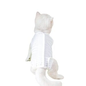 cat recovery suit post surgery shirt for puppy, wound protective clothes for little animals dogs cats (large)