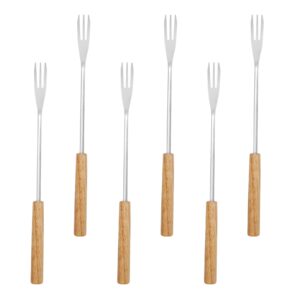 aynaxcol pack of 6 fondue forks chocolate cheese dipping set candy dipping forks, diy baking supplies stainless steel cake dipping fork