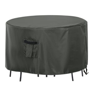 abccanopy table cover round table cover outdoor furniture cover furniture waterproof and dustproof windproof tear resistance uv resistance universal furniture table cover 76dx28 inches grey