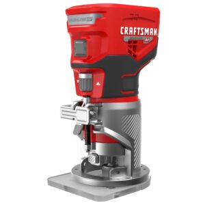 craftsman v20 router tool, cordless, variable speed, fixed base router with depth adjustment, bare tool only (cmcw400b)