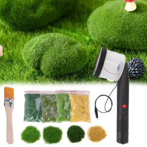 mini static grass flocking, four colors mini applicator for flocking machine, abs applicator with anti-slip handle for diy scenic modelling sand table modelling craft