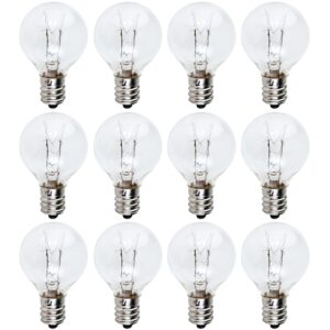 bluestars premium g30 e12 20w bulbs for middle size scentsy warmers, dimmable g30 globe e12 candelabra base clear light bulbs for candle wax warmer - pack of 12