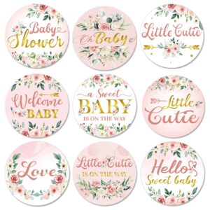 colarr 504 pcs floral baby shower favors stickers pink floral baby shower label stickers baby shower kisses stickers little cutie baby shower sticker decoration for baby shower sprinkle birthday party