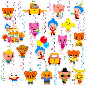 jectz 20pcs plim plim birthday party supplies clown theme birthday party decorations for kids plim plim birthday party hanging decorations