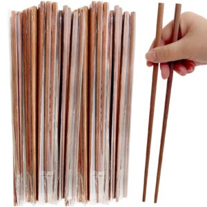 uejywuy 20 pairs 12 inch long wooden chopstick, chinese style cooking hotpot chopsticks natural wooden frying chopstick for noodles, hot pot, frying, cooking