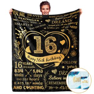 sweet 16 gifts for girls boys with gift box,16th birthday gifts for girls boys, 16 year old birthday gifts for girls boys, sweet 16 birthday decorations back in 2007 16th birthday blanket 60"x50"