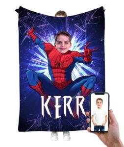 royams kids superhero blanket custom blanket for boys personalized super hero blanket with photo and name