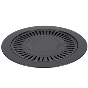 korean bbq grill plate bbq grill rack grills portable non stick tray barbecue household barbecue pan smokeless round nonstick baking tray bbq roasting tray kitchen utensils