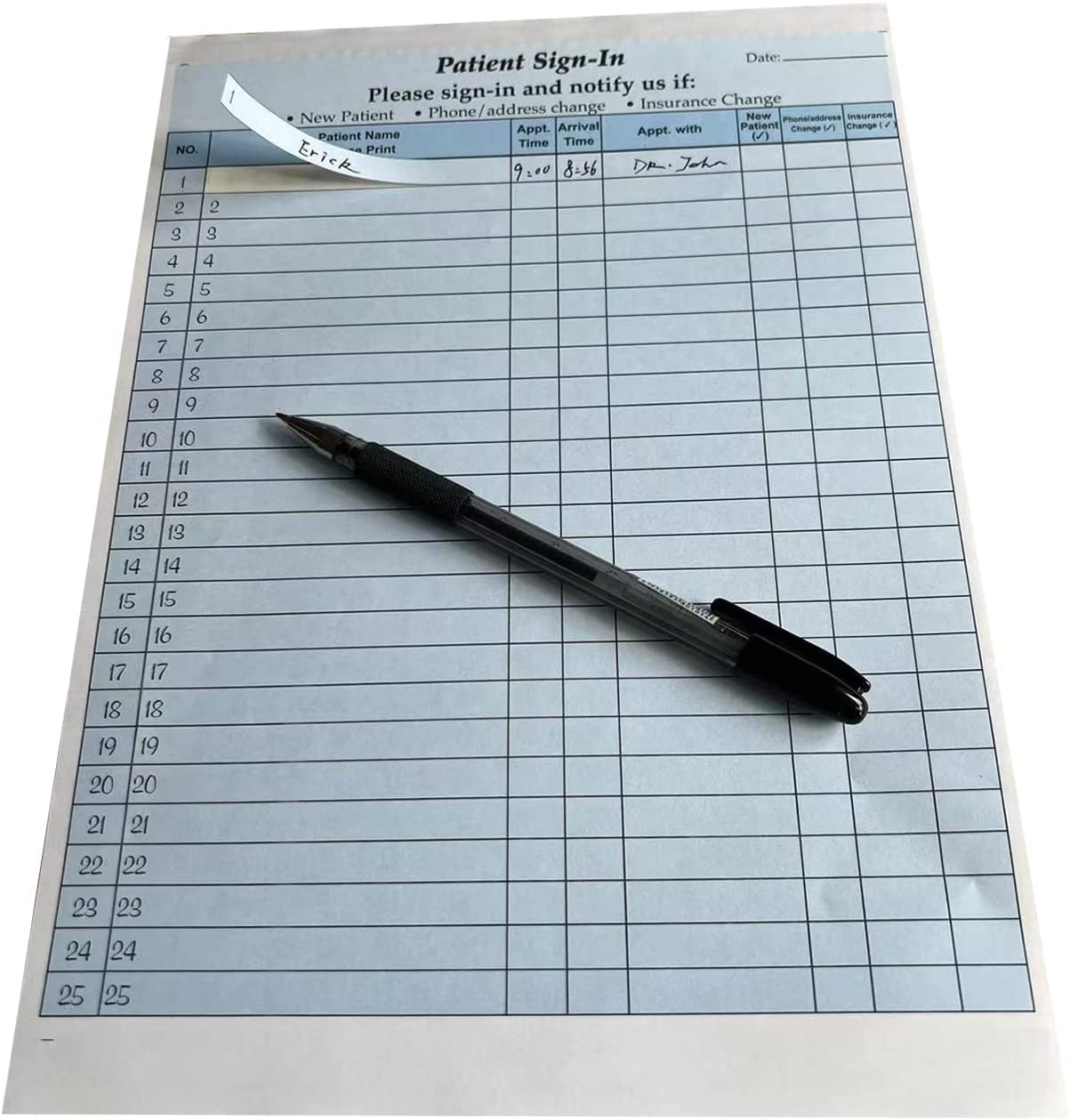 NCR Carbonless 3 Part Patient Sign in Sheets HIPAA Approved and Compliant for Confidentiality in All Medical Offices