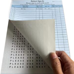 NCR Carbonless 3 Part Patient Sign in Sheets HIPAA Approved and Compliant for Confidentiality in All Medical Offices