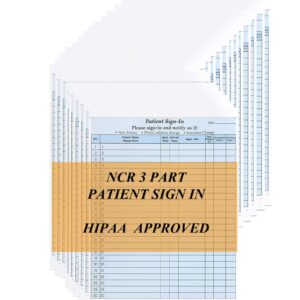 ncr carbonless 3 part patient sign in sheets hipaa approved and compliant for confidentiality in all medical offices