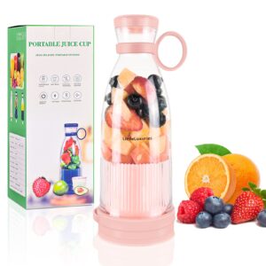 littleluxuries portable manual food blender, pink