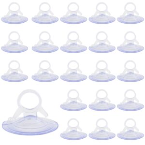 framendino, 30 pack clear suction cups with ring suction cups sucker 1.8 inch key ring suction cup hooks for windows wall car kitchen office hangers home decoration