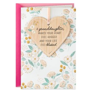 hallmark birthday card for granddaughter (removable heart ornament)