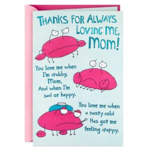 hallmark birthday card for mom (pop up crab)