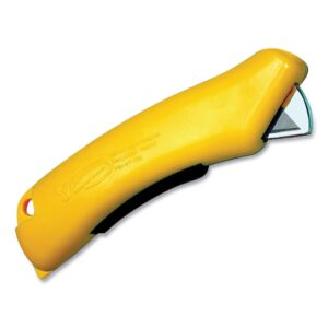 crewsafe x-trasafe cu safety utility knife, plastic handle, yellow, 6/pack