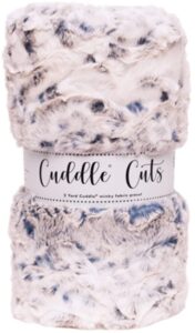 minky luxe snowy owl navy cuddle cuts 1 2-yard cut shannon fabrics