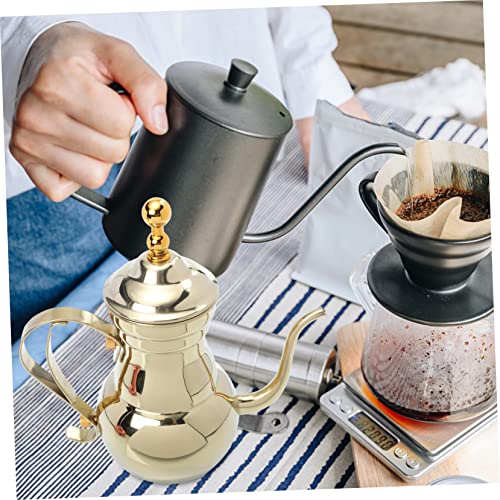 SHOWERORO Arabic Coffee Pot Tea Kettle for Stovetop Whistling Teakettle Coffee Maker Pot Cold Wine Lemonade Decorations Hand Brewing Tea Pot Make Tea Dripping Water Turkey Stainless Steel