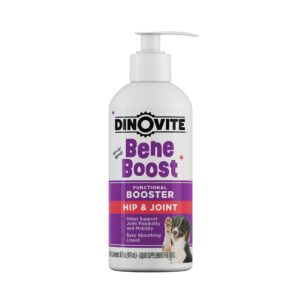 dinovite beneboost hip & joint liquid food topper for dogs - glucosamine supplement - joint mobility meal topper - 16 oz