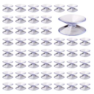 yuanhongjian suction cup plastic sucker pads without hooks, clear, 50 pack double sided suction cups sucker pads glass table top spacers for glass plastic table mirror ceramic