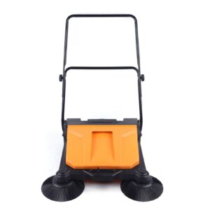 hand push floor sweeper 26 inch 15l walk-behind outdoor and indoor push carpet sweeper hand-push sweeping sweeper foldable manual industrial push cleaner for street garden warehouse sweeping cleaning