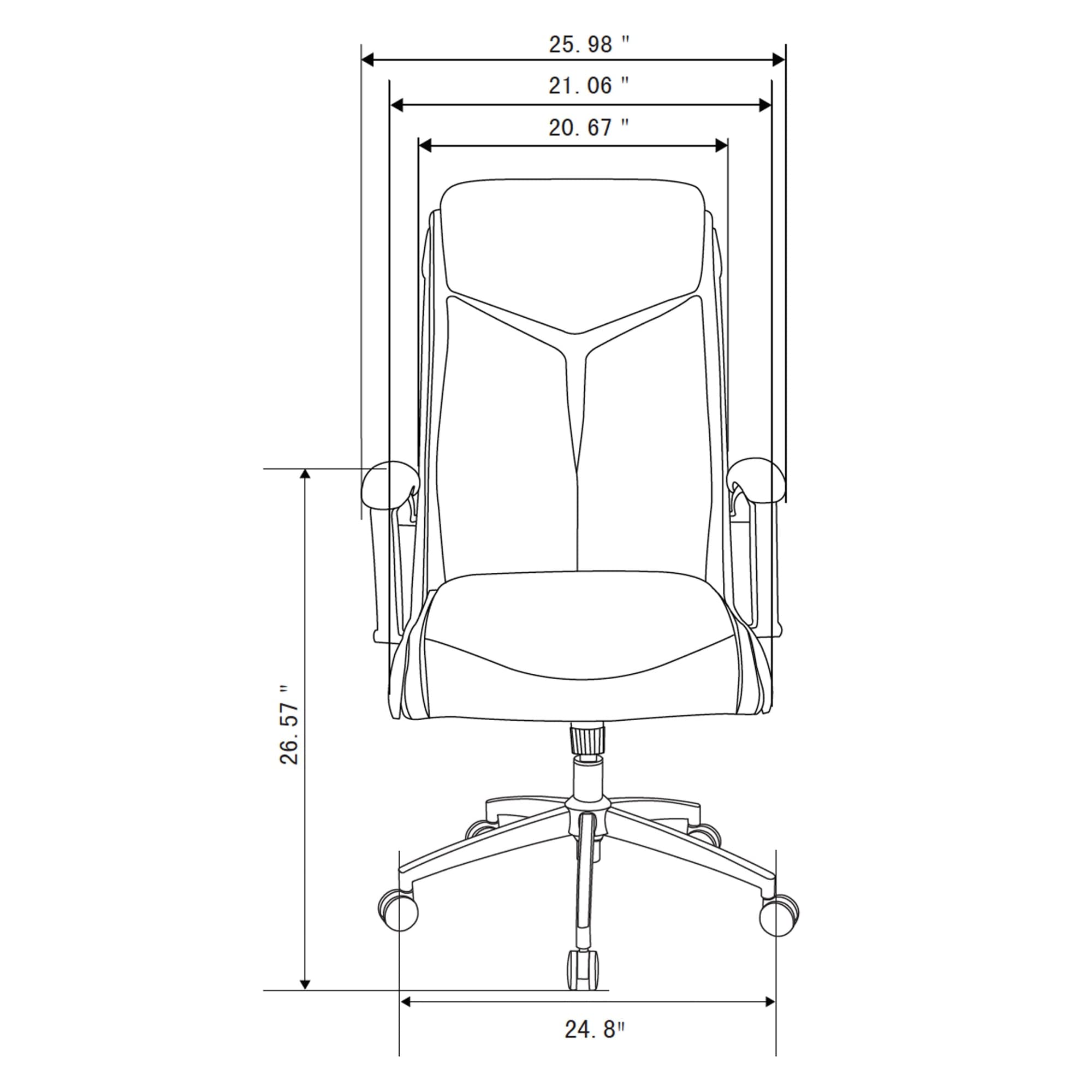 Realspace® Modern Comfort Verismo Bonded Leather High-Back Executive Office Chair, Black/Chrome, BIFMA Compliant