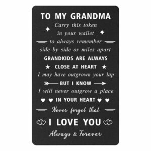 engzhi grandma gifts grandmother birthday card - i love you grandma wallet card, grandma birthday gifts, christmas