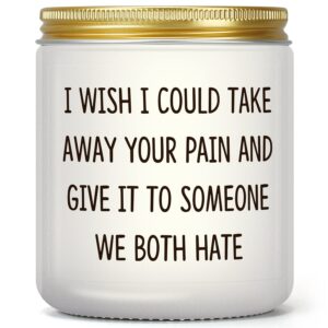 get well soon gifts for women men, funny get well gifts for her him, after surgery present, feel better gifts for mom sick friends, grieving, divorce, sorry for your loss gift, take your pain candle