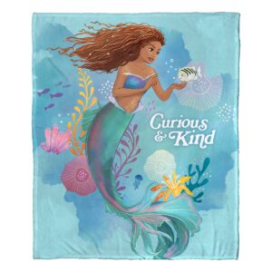 northwest little mermaid/ariel silk touch throw blanket, 50" x 60", curious and kind