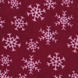 mook fabrics fleece flannel xu2017-fp-ns180 snow, red cut by the yard