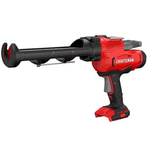 craftsman v20 caulk gun, no drip, cordless, with anti-drip and variable speed, tool only (cmce600b)