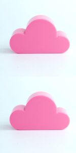 creative and colorful decorative cloud-shaped magnet keychains, perfect for door, entryway decorative wall mount holder for key (pink,2 pcs)