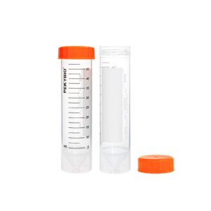 pekybio 50ml centrifuge tubes self-standing sterile plastic graduated test tube with screw cap, pack of 25