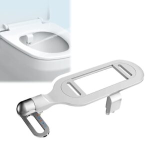 radaab non-electric bidet attachment for toilet- retractable dual nozzle with adjustable water pressure, fresh water bidet toilet seat attachment,easy to install