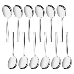 rinboat 12-piece large serving spoon, stainless steel buffet serving spoon