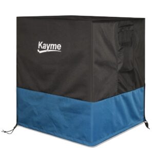 kayme air conditioner cover for outside units, 600d durable ac cover for outside unit water snow dust sun protection, square-fits up to 36 x 36 x 39 inches