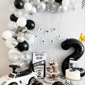 Black 5 Balloon, 40 Inch Number Balloon, Black and Gold Party Supplies, 5th Birthday Balloon Decorations, 5 15 25 35 50 Number Balloons, Number 5 Balloon