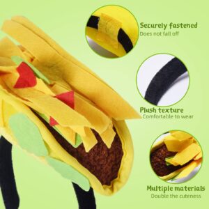 Uderwarb Taco Headband Food Hat for Cinco De Mayo Fiesta Halloween Party Costume