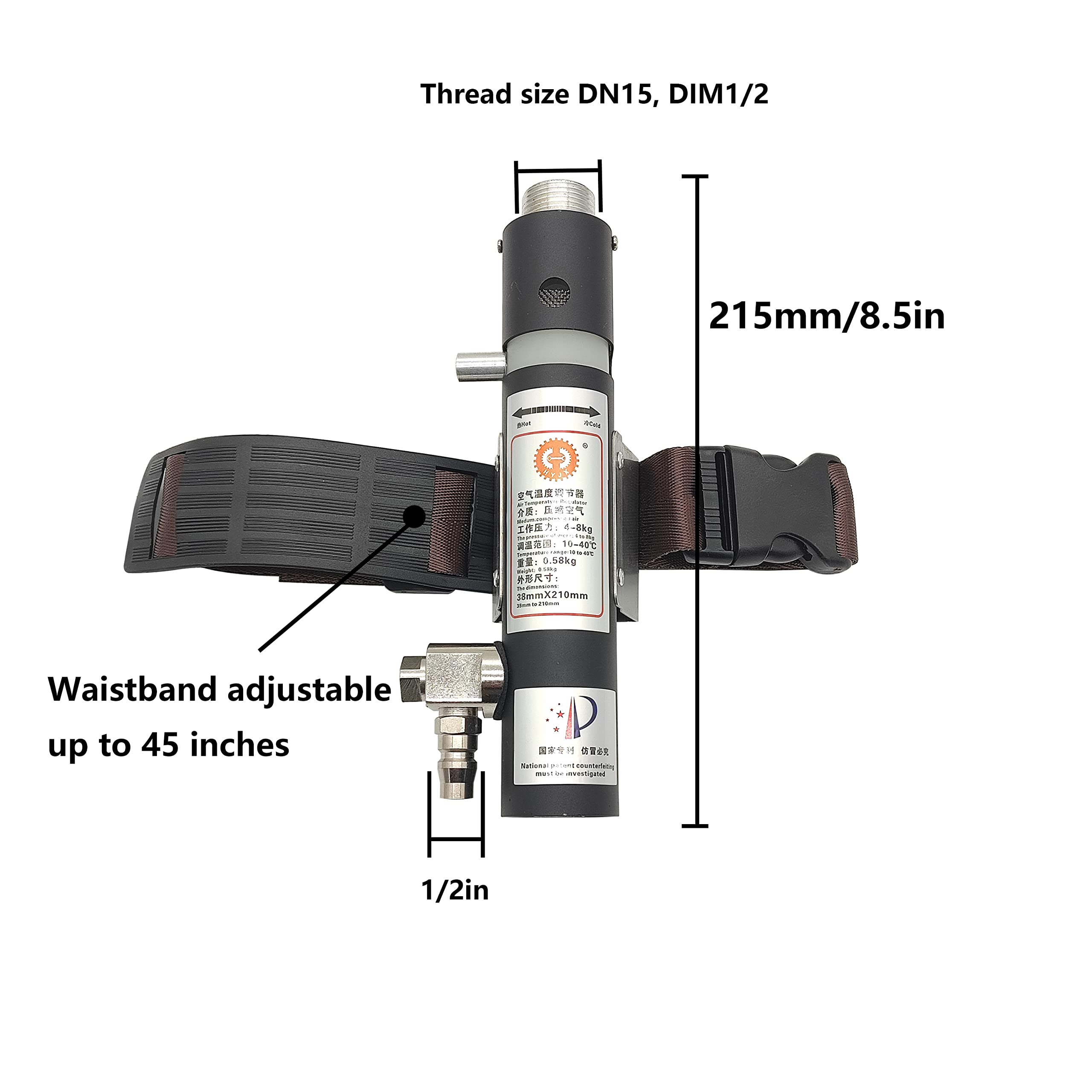 Sandblasting Cooling Heating Thermostat Sand Blasting Helmet Thermostat air Temperature Regulator Sandblaster Suit Cooler