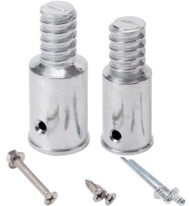 threaded tips replacement for extension poles repairing, push broom handle threaded end (1 in & 3/4 in)