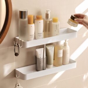 koksry wall mounted shower caddy, shower shelf for inside shower, no drilling shower caddy for bathroom organizer